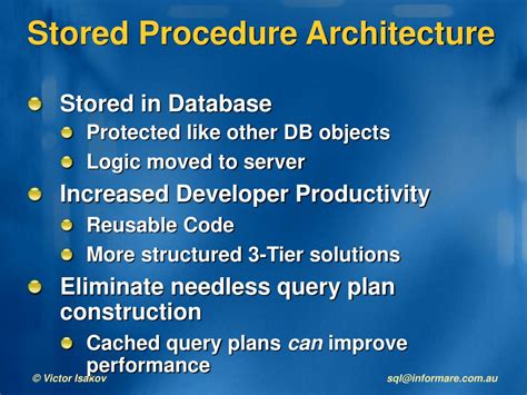Ppt Sql Server Stored Procedures Architecture And Performance Powerpoint Presentation Id6006706