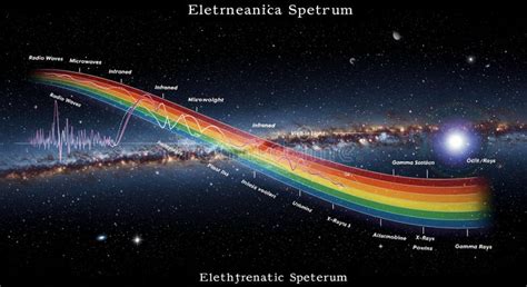 Illustration Of The Electromagnetic Spectrum With Various Types Of