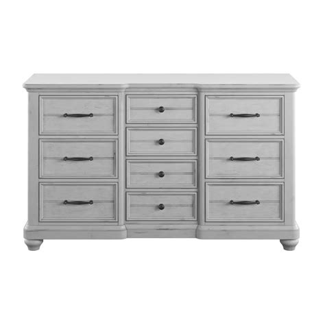 Mariano Gray 10 Drawer Dresser Gray Solid Wood Bedroom Storage Akaqexio Home And Living