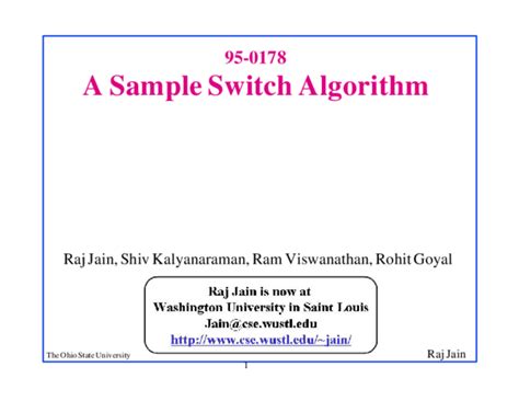 Pdf A Sample Switch Algorithm