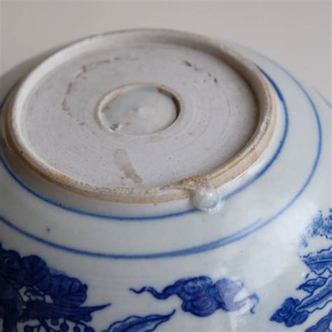 伊万里 染付鉢 直径約18cm 古伊万里 ベロ藍 古陶器 骨董 アンティーク 深鉢 鉢品牌价格图片代购帮