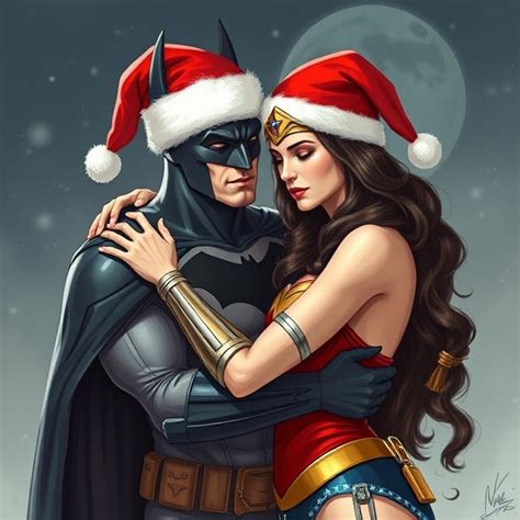 Batman And Wonder Woman Together On Christmas By Meteorite36 On Deviantart