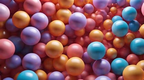 Premium Photo Abstract 3d Render Of Spheres Minimalistic Composition