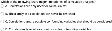 Solved Which Of The Following Isare Major Limitations Of