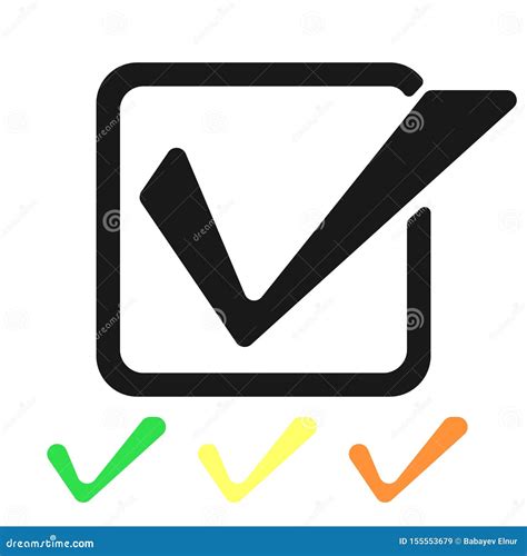 Check Mark Isolated Icon Checklist Button Icon Check Mark Tick Vector Icon Checkmark Icon