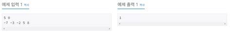 백준 1182번 부분수열의 합 Java 백준 1182번 부분수열의 합 Java