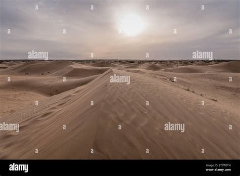 the sand hills in ba dan ji lin desert of inner mongolia china stock