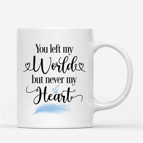 Memorial Personalized Mug You Left My World But Never My Heart