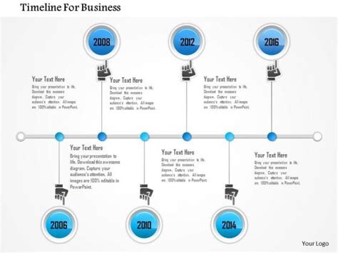 Business Diagram Six Staged Linear Business Timeline Diagram Presentation T