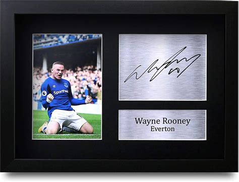 Hwc Trading Fr Wayne Rooney T Signed Framed A4 Printed Autograph