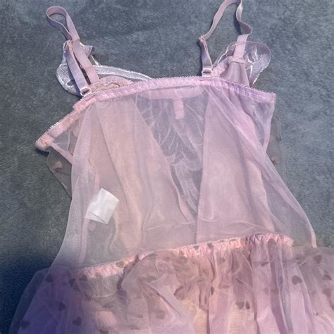 Adorable See Through Lingerie Dress With Butterfly Depop