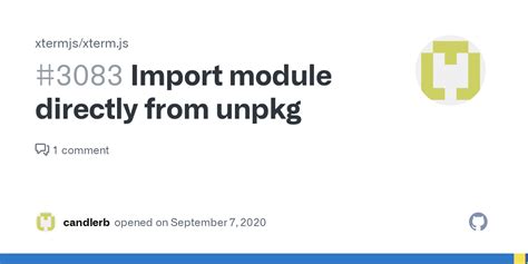 Import Module Directly From Unpkg · Issue 3083 · Xtermjsxtermjs · Github
