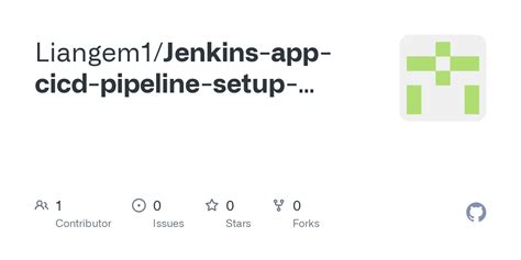 GitHub Liangem Jenkins App Cicd Pipeline Setup Steps