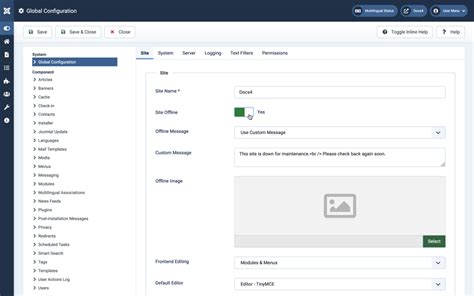 Help4xsite Global Configuration Joomla Documentation