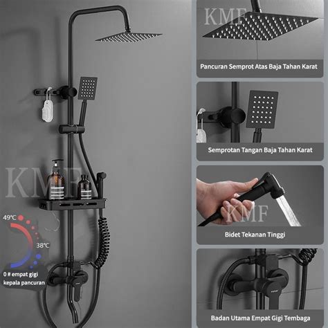 Jual Shower 1 Set Shower Set Kamar Mandi Rain Shower Keran Cabang