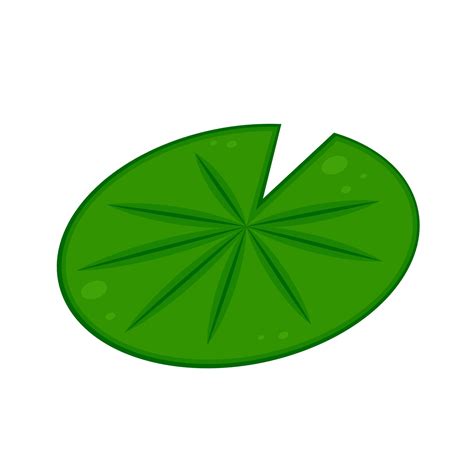 Lily Pad Icon Lily Cartoon On White Background 46888865 Vector Art At