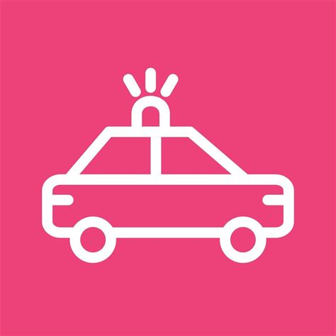 Police Car Line Color Background Icon 16729453 Vector Art At Vecteezy