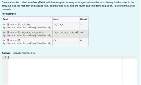 Solved Following Function ATTEMPTS To Return The Sum Of All Chegg