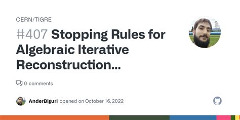 stopping rules for algebraic iterative reconstruction methods in