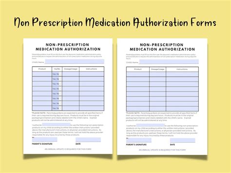 Daycare Medication Forms Bundle Authorization And Allergy Forms Etsy
