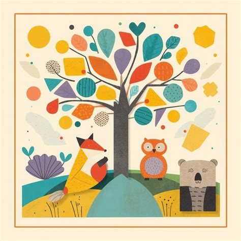 Free Geometric Nature Tree Photo Tree Geometric Colorful Download