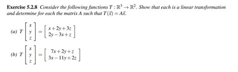 Solved Exercise Consider The Following Functions T R Chegg Com