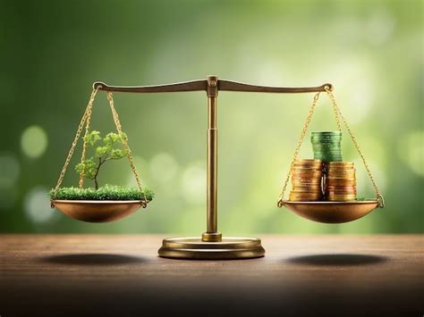 Premium Photo Balancing Economic Growth And Energy Conservation Photo