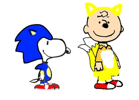 Cb And Snoopy Dressed Up As Sonic And Tails By Nicoladrodas On Deviantart