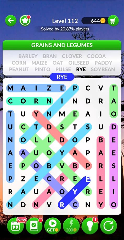 Word Search Explorer Level 112 Grains And Legumes Answers Qunb