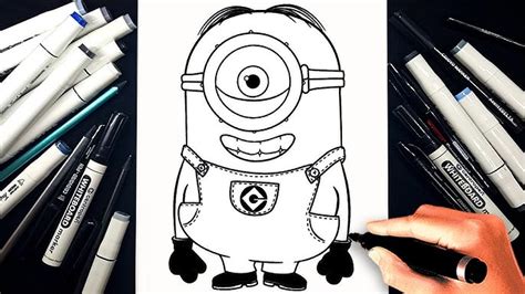 How To Draw Despicable Me Stuart Lesson