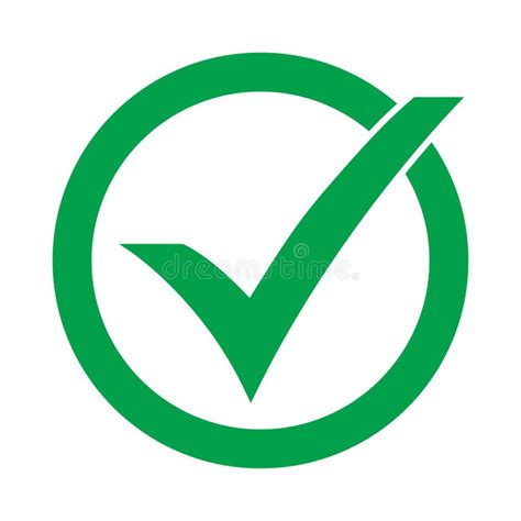 Check Mark Symbol Isolated White Background Stock Illustrations