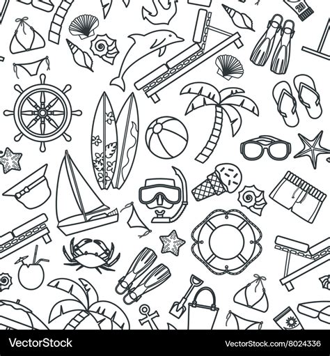 Beach Vector Pattern
