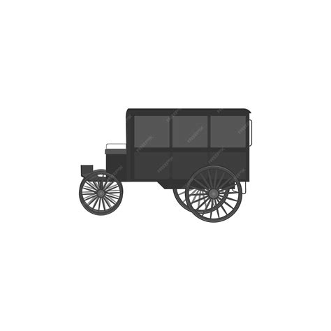Premium Vector 19thcentury Carriage For Transporting Passengers Flat