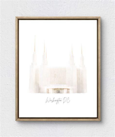 Washington D C Lds Temple Watercolor Print Physical Print Latter