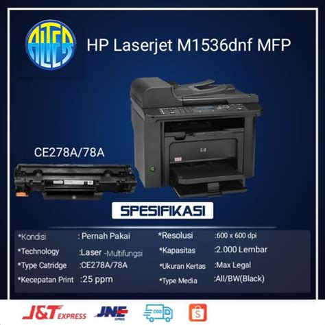 Jual Hp Laserjet M1536dnf MFP Print Scan Copy F4 Adf Shopee Indonesia