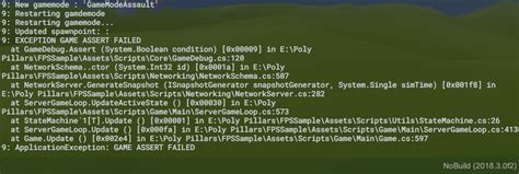 Game Assert Failed Runity3d