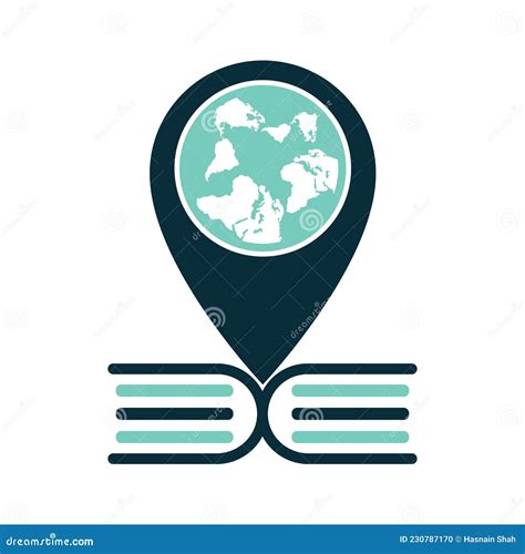 World Map Pointer With Book Icon Stock Vector Illustration Of Design Global 230787170