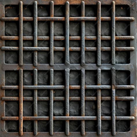 Premium Ai Image Overhead View Of Intricate Wire Grate Tile Texture