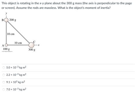 Solved This Object Is Rotating In The X Y Plane About The Chegg