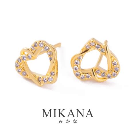 สนคาขายด MIKANA ตางหทอง 18K สไตลยโรปตางหแฟชนสดขนาดเลกตางหแฟชนเทรนด 93E