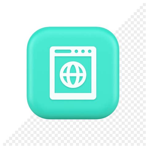 premium psd internet browser global wireless connection button