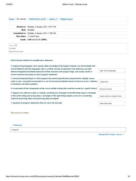 midterm quiz 1 attempt review 5 pdf computer program programming