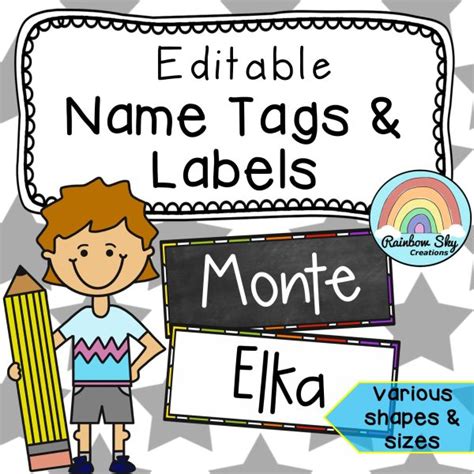 Editable Name Tags Editable Labels