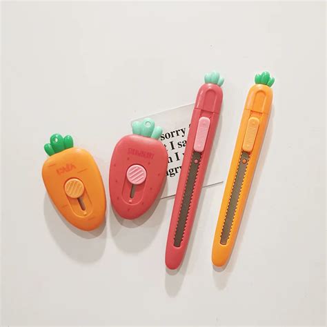 귀여운 과일 미니 유틸리티 나이프 1 개 냉장고 공예 포장 상자 냉장고 마그네 봉투 커터 편지 오프너 학생 미술 용품냉장고