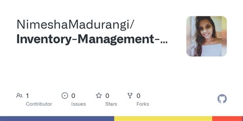 GitHub NimeshaMadurangi Inventory Management System