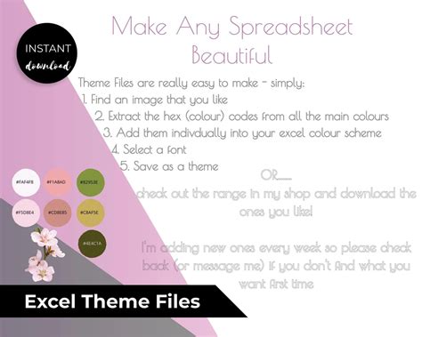 Excel Theme File Pink