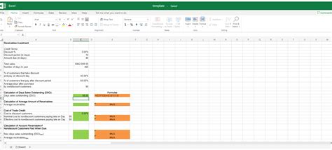 Solved X Excel Template Saved File Home Insert Formulas