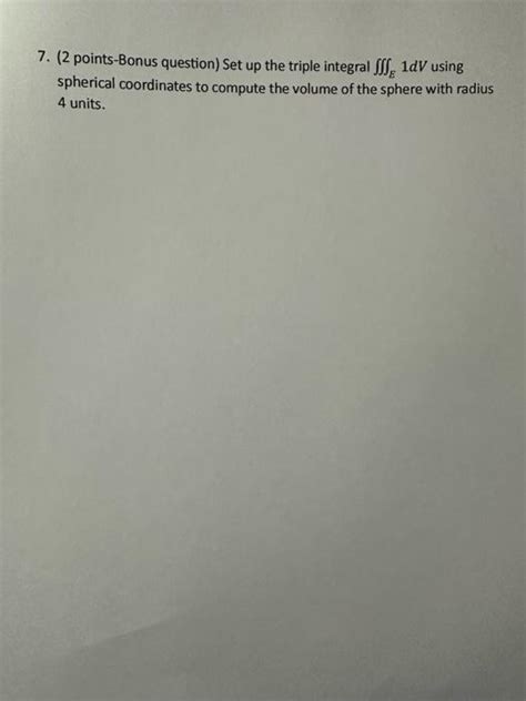 solved 7 2 points bonus question set up the triple
