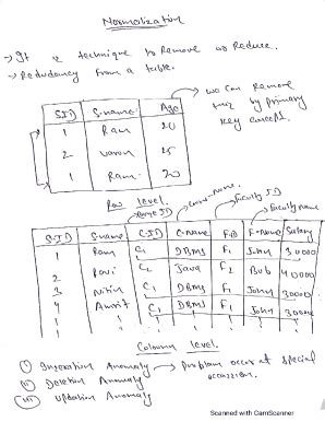 Fillable Online Normal Forms In DBMS Database Normalization Fax Email Print PdfFiller