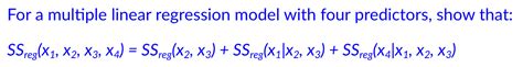 solved for a multiple linear regression model with four